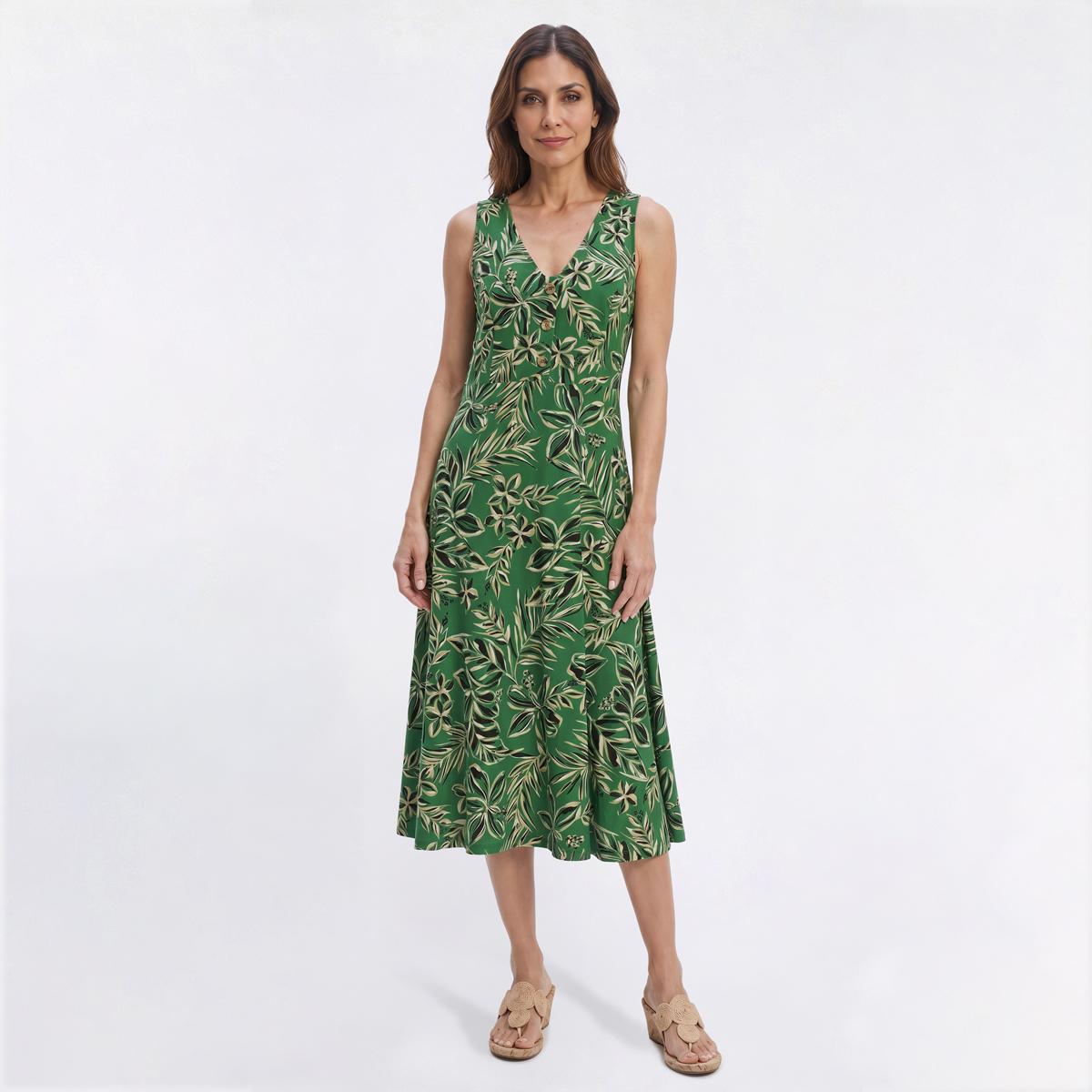 Click here for Petite AK Anne Klein Sleeveless Sketched Floral A-... prices